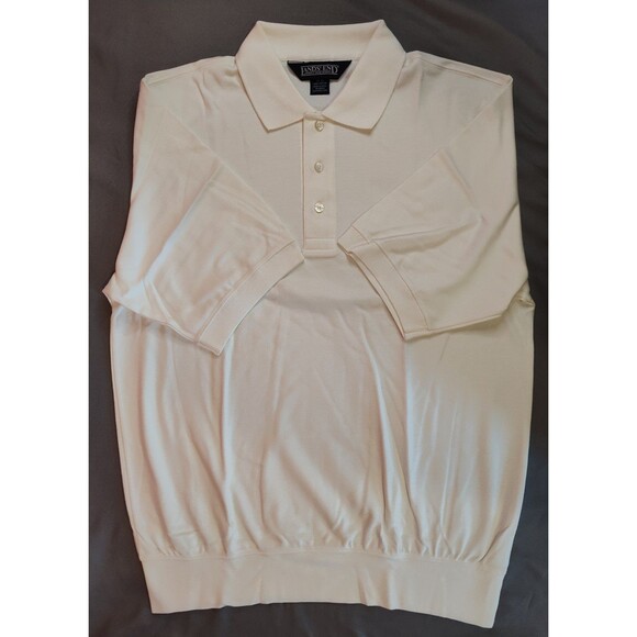 Lands' End | Shirts | Mens Lands End Short Sleeve Polo Shirt Ivory ...
